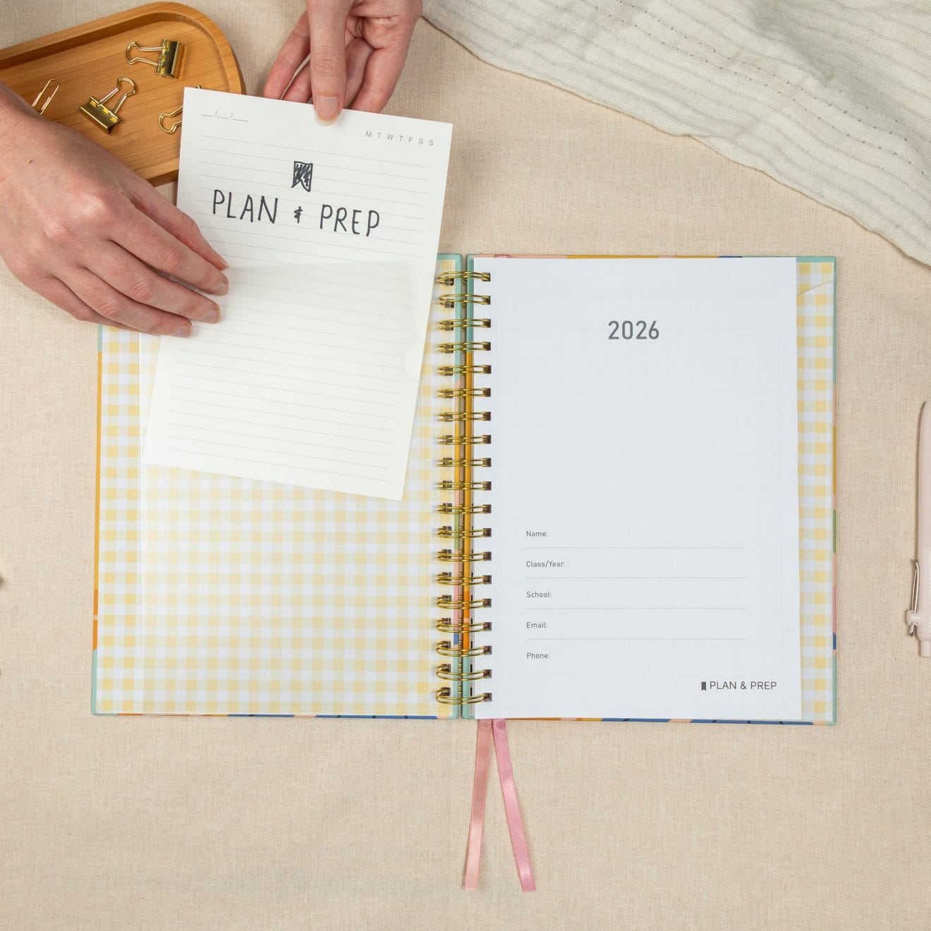 Slimline Teacher Planner | B5 Wildflower 2026 - PLAN & PREP