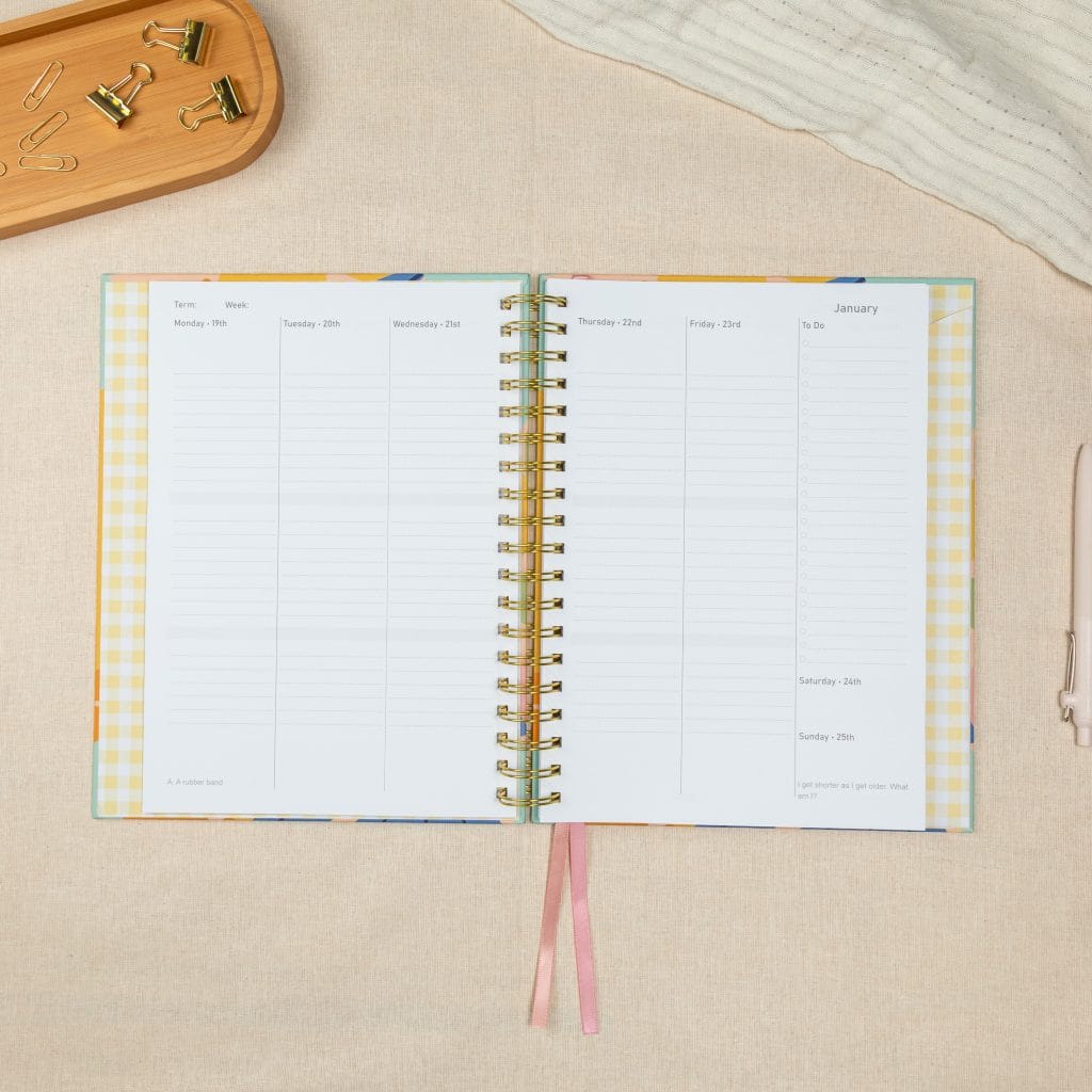 Slimline Teacher Planner | B5 Wildflower 2026 - PLAN & PREP