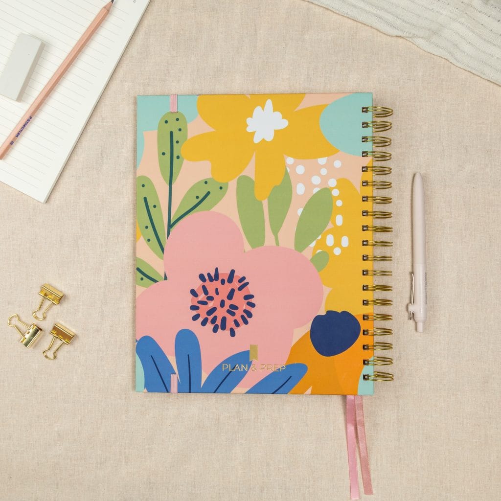 Slimline Teacher Planner | B5 Wildflower 2026 - PLAN & PREP